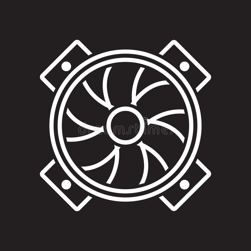 Computer fan icon vector stock vector. Illustration of symbol - 312704575
