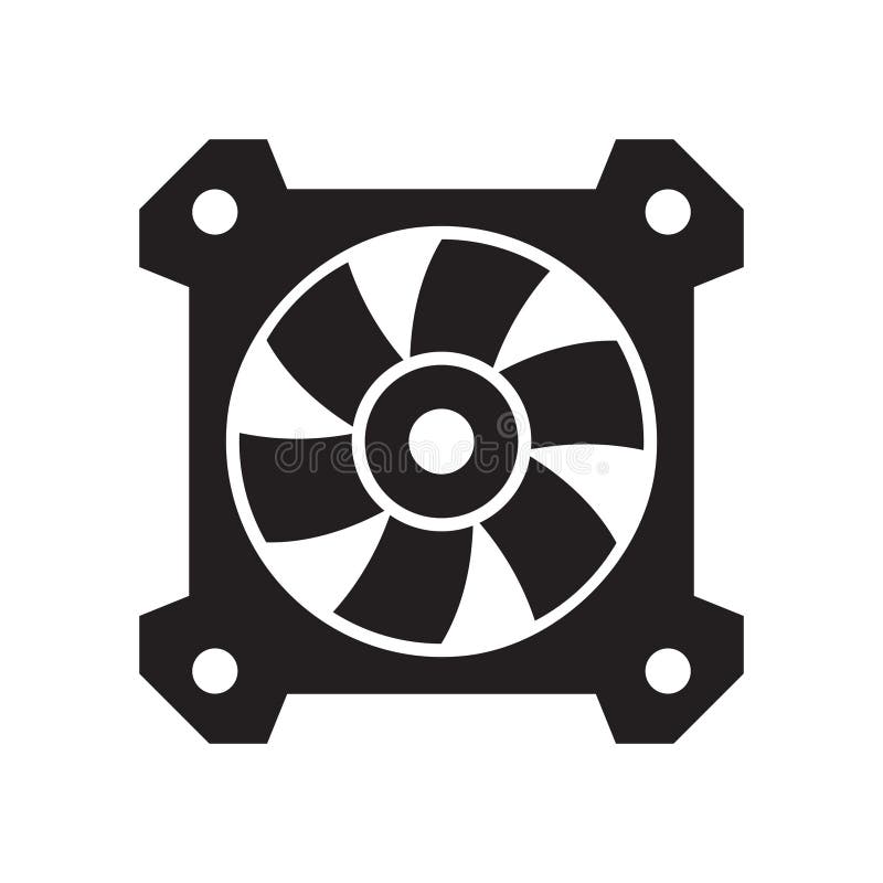Computer fan icon vector stock vector. Illustration of icon - 312703801