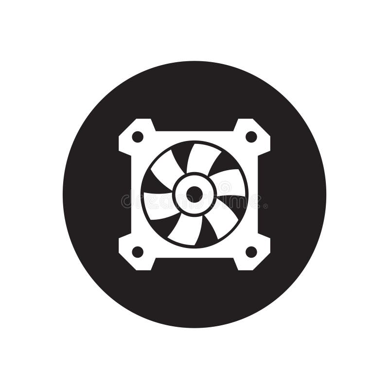 Computer fan icon vector stock vector. Illustration of blower - 312703856
