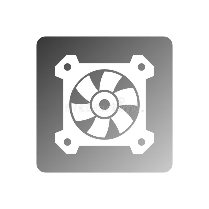 Computer fan icon vector stock vector. Illustration of sign - 312703914