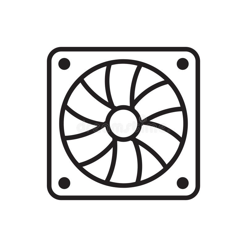 Computer fan icon vector stock vector. Illustration of equipment ...