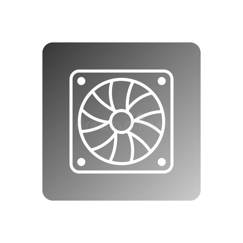 Computer fan icon vector stock vector. Illustration of blower - 312704192
