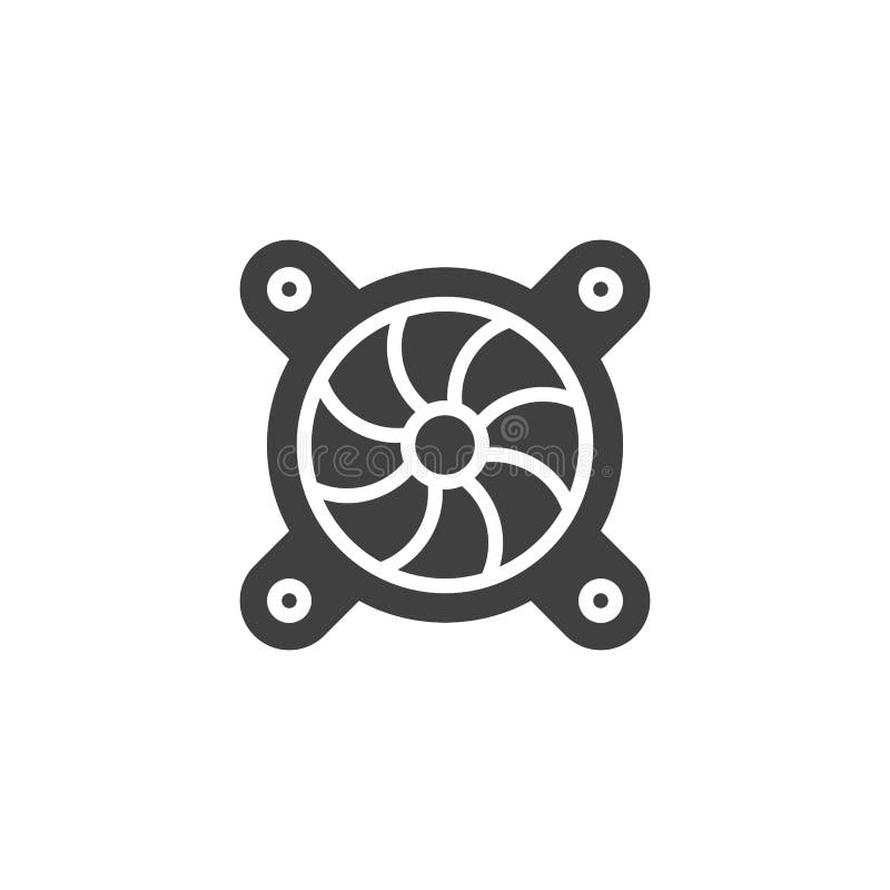 Computer fan vector icon stock vector. Illustration of perfect - 240414408