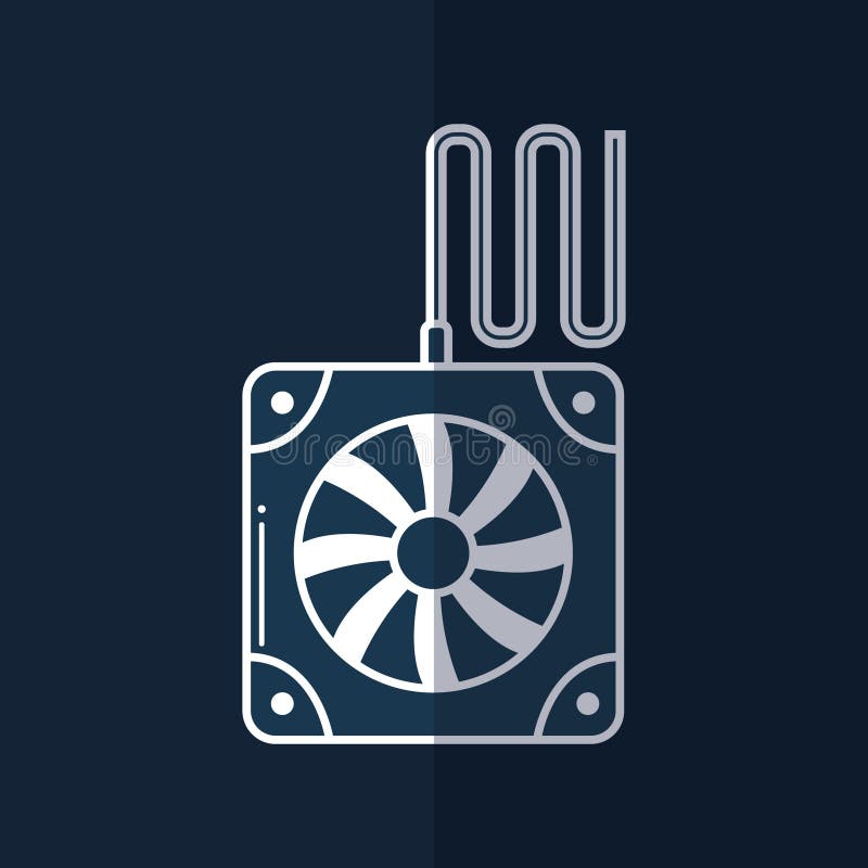 Computer Fan. Vector Illustration Decorative Design Stock Vector ...