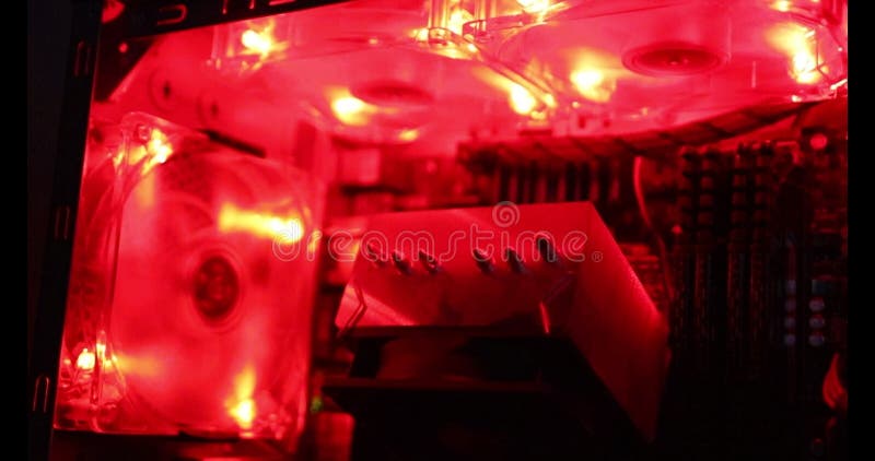 Computer Fans for Cooling Quickly Stock Video - Video of motion, light ...