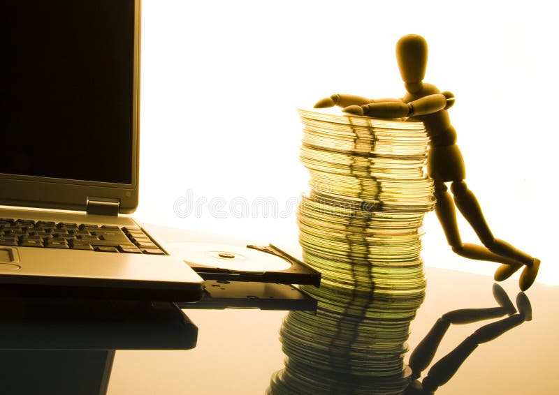 Computer with figure stock image. Image of bussiness, connection - 2309927