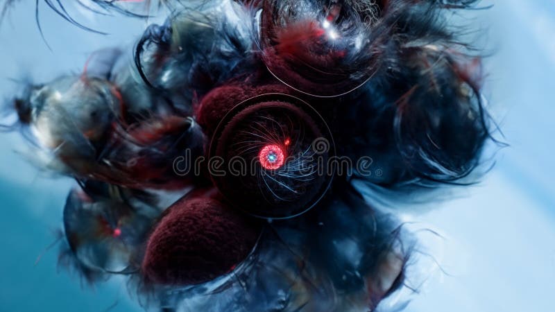 Computer Figure Made of Feathers Stock Illustration - Illustration of ...