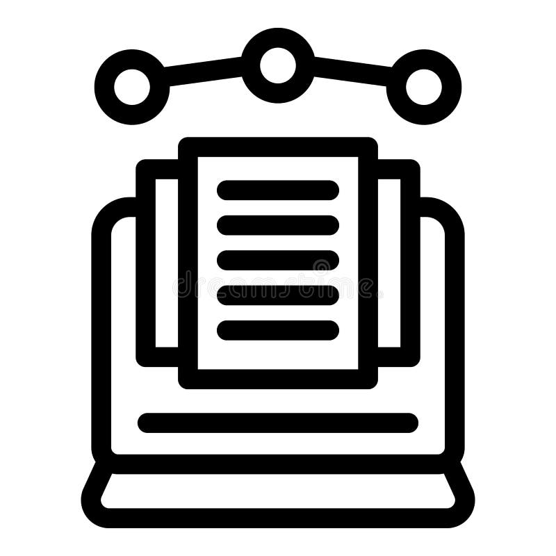 Computer File Folder Icon Color Outline Vector Stock Vector ...