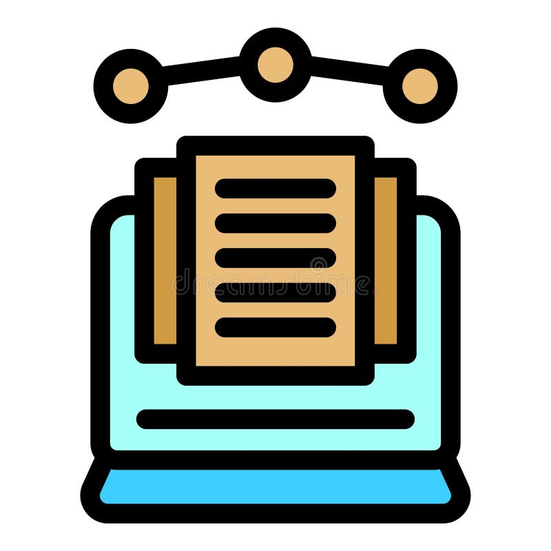 Computer File Filter Icon Vector Flat Stock Illustration - Illustration ...