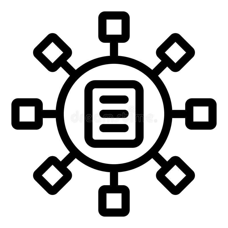 Computer File Folder Icon Color Outline Vector Stock Vector ...