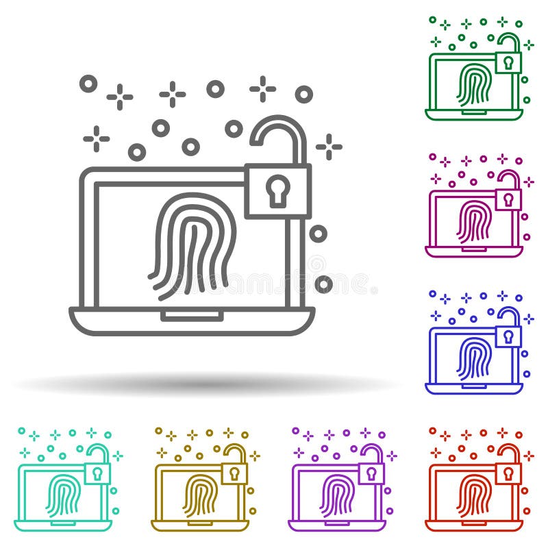 Computer Fingerprint stock illustration. Illustration of distinguish ...