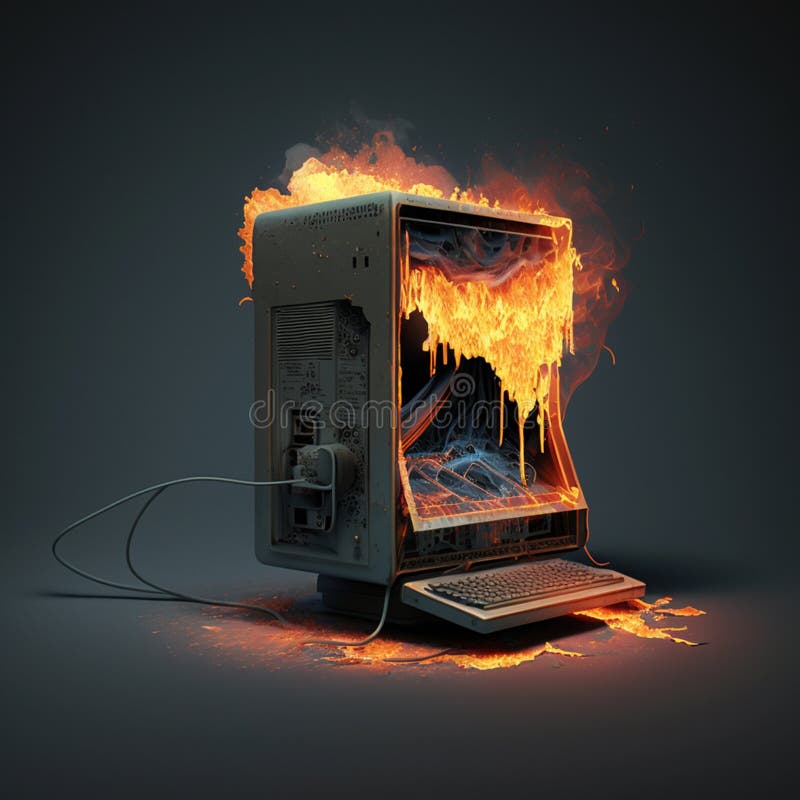 Overheating Computer Stock Illustrations – 215 Overheating Computer ...