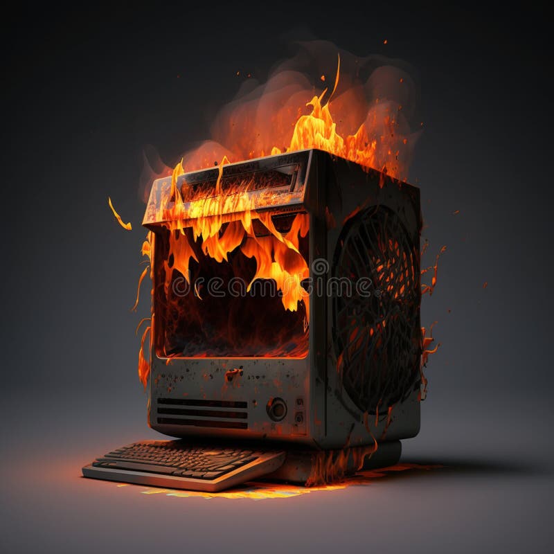 Overheating Computer Stock Illustrations – 215 Overheating Computer ...