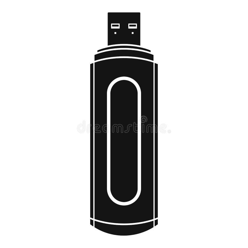 Computer Flash Drive Icon, Simple Style Stock Illustration ...