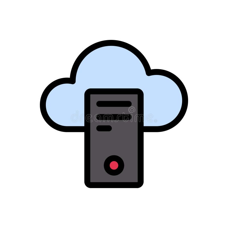 Computer flat color icon stock vector. Illustration of color - 191968158