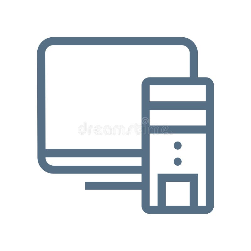 Computer flat icon stock vector. Illustration of pictogram - 96275220