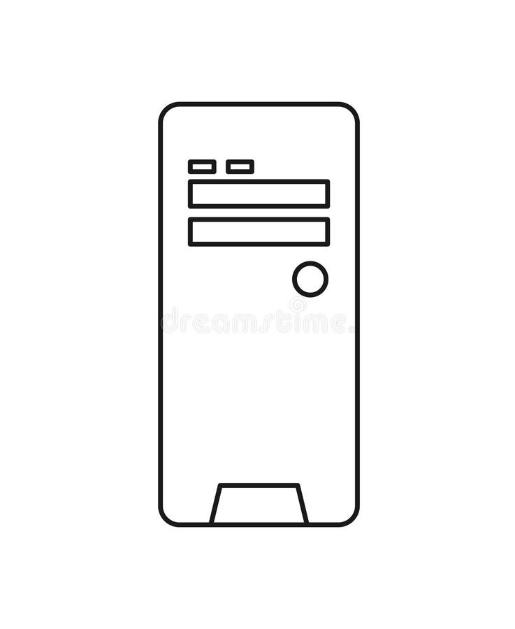 Computer Flat Icon Isolated on White Background. Modern Vector ...