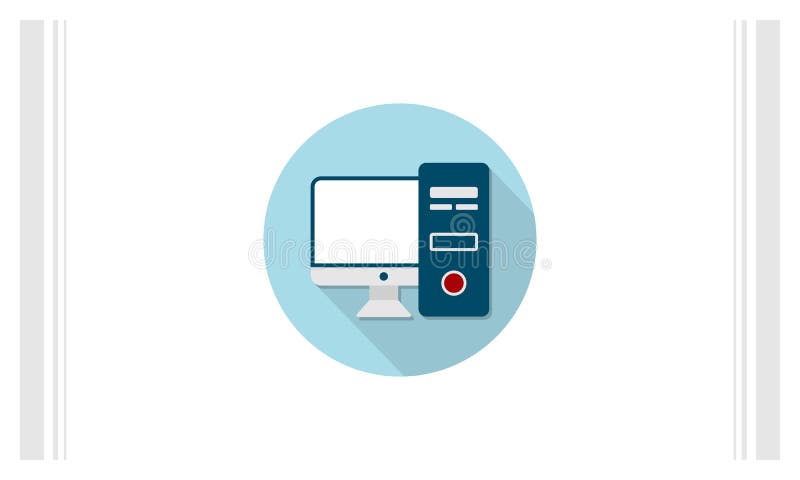 Computer Flat Icon Vector Template, Technology Design Icon Concepts ...