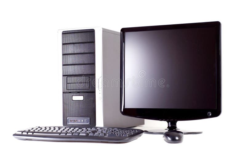 Modern desktop computer stock photo. Image of floppy, screen - 8018918