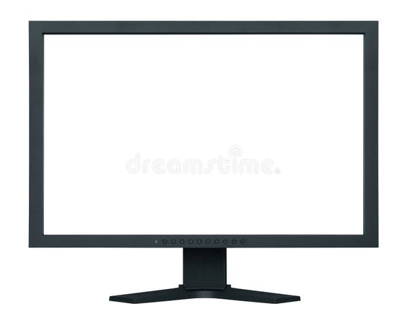 Computer flat wide screen stock photo. Image of front - 9560086
