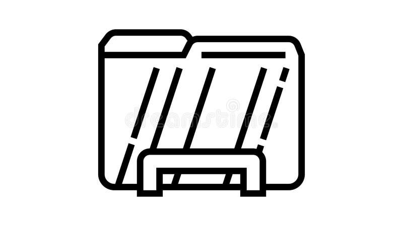 Computer Folder Icon Moving on Screen. Folder Icon Animation Stock Video - Video of interface ...