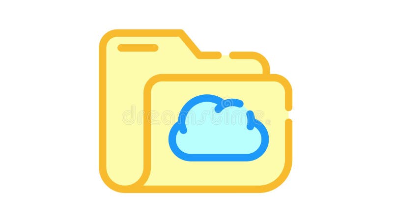 Storage Folder Color Icon Animation Stock Footage - Video of interface ...