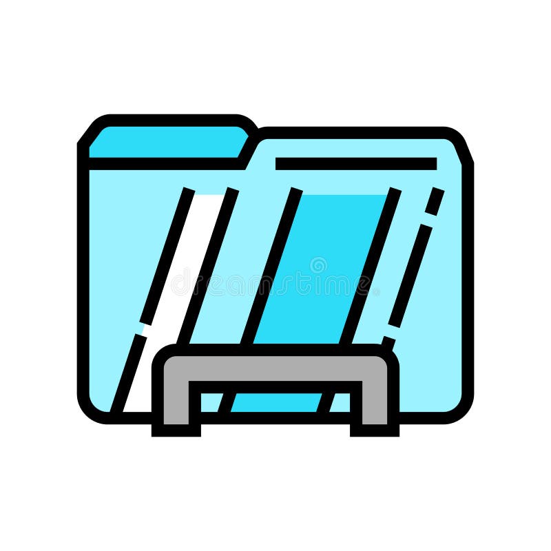 Computer Folder Color Icon Vector Illustration Stock Illustration ...