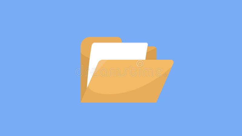 Computer Folder File Documents Animation Stock Footage - Video of ...