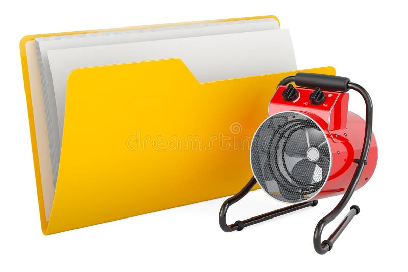 Computer Folder Icon with NAS, Network-attached Storage. 3D Rendering ...