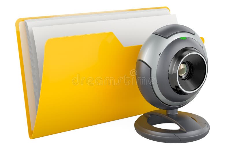 Computer Folder Icon with NAS, Network-attached Storage. 3D Rendering ...