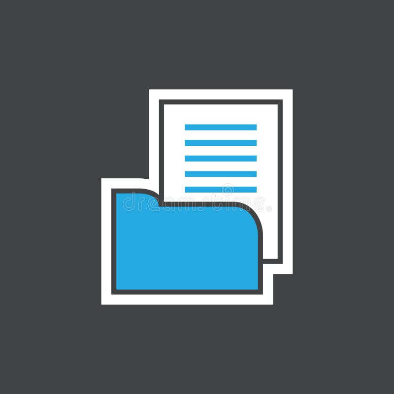 Computer Folder. Vector Illustration Decorative Design Stock Vector ...