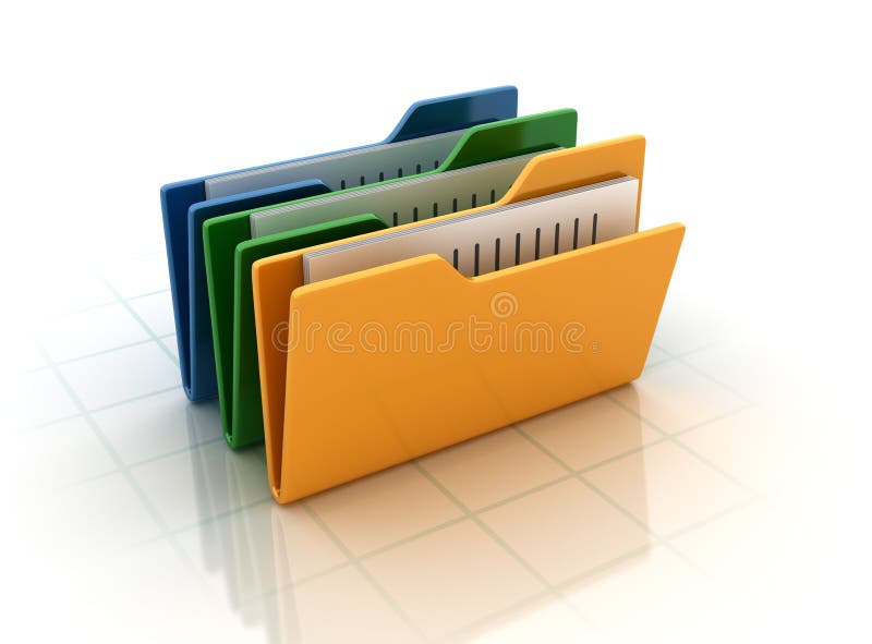 Computer Folders stock illustration. Illustration of website - 153721008