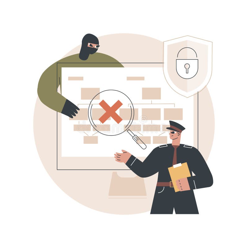 Computer Forensics Abstract Concept Vector Illustration. Stock Vector ...