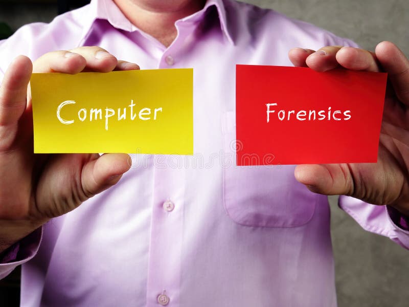 Computer Forensics Sign on the Sheet Stock Image - Image of finances ...