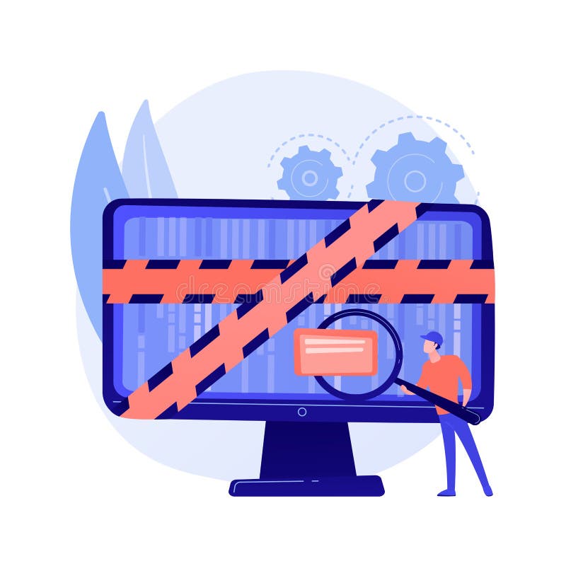 Computer Forensics Vector Concept Metaphor Stock Vector - Illustration ...