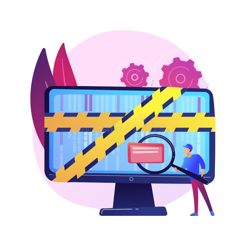 Computer Forensics Vector Concept Metaphor Stock Vector - Illustration ...