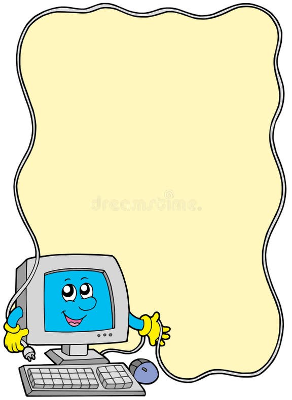 Computer frame stock vector. Illustration of desktop - 10703360