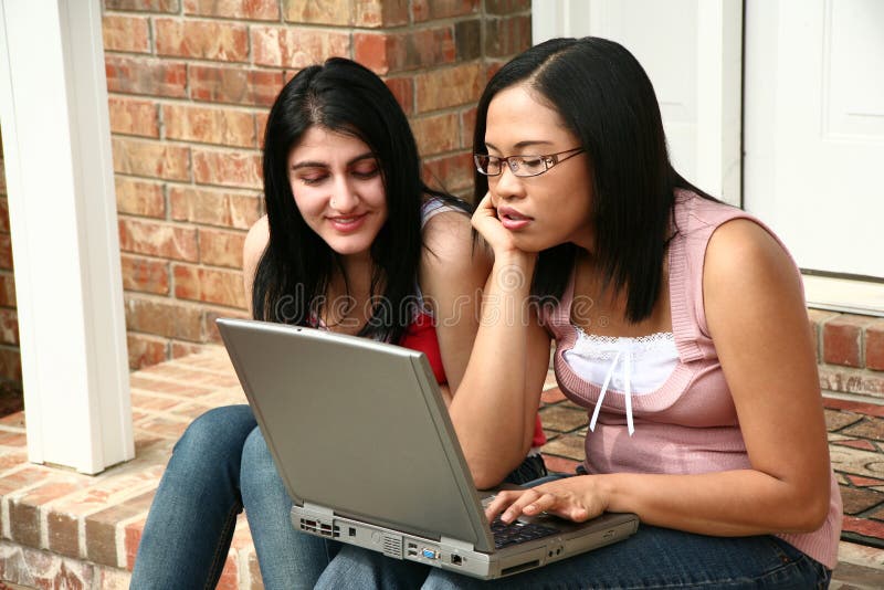 Computer Friends stock image. Image of culture, internet - 2233319