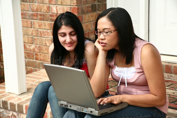 Computer Friends stock image. Image of culture, internet - 2233319