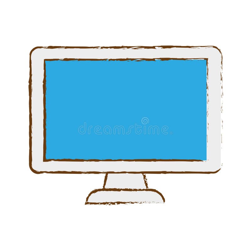 Computer Frontview Icon Image Stock Illustration - Illustration of ...