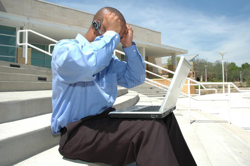 Computer Frustration stock photo. Image of beautiful, browse - 1563048