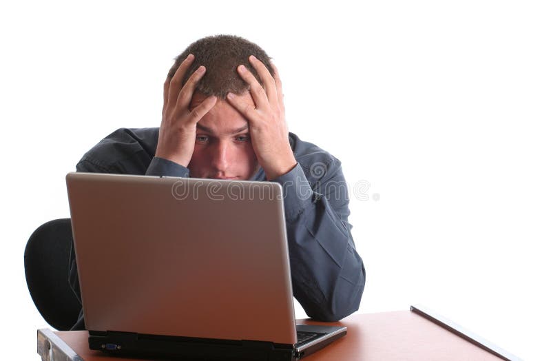Computer Frustration, Stress Stock Photo - Image of head, overworked ...