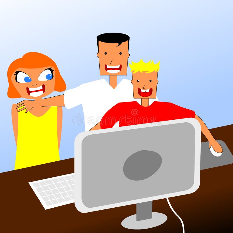 Computer fun stock illustration. Illustration of entertainment - 35850293