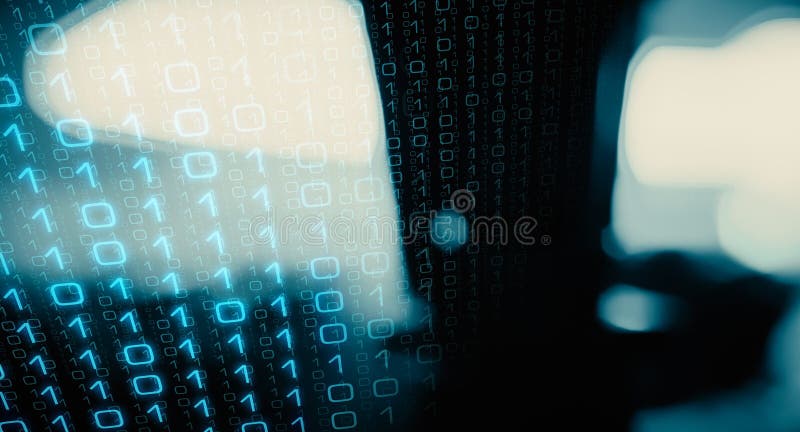 Computer Futuristic Hacker Attack Stock Image - Image of coding, attack: 73046729