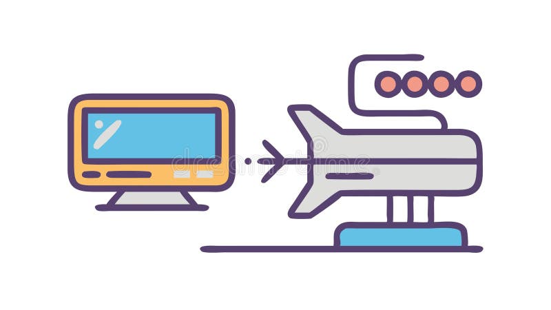 Computer with Futuristic Tech, Data Analysis System, Vector Design Generative AI Stock Vector ...