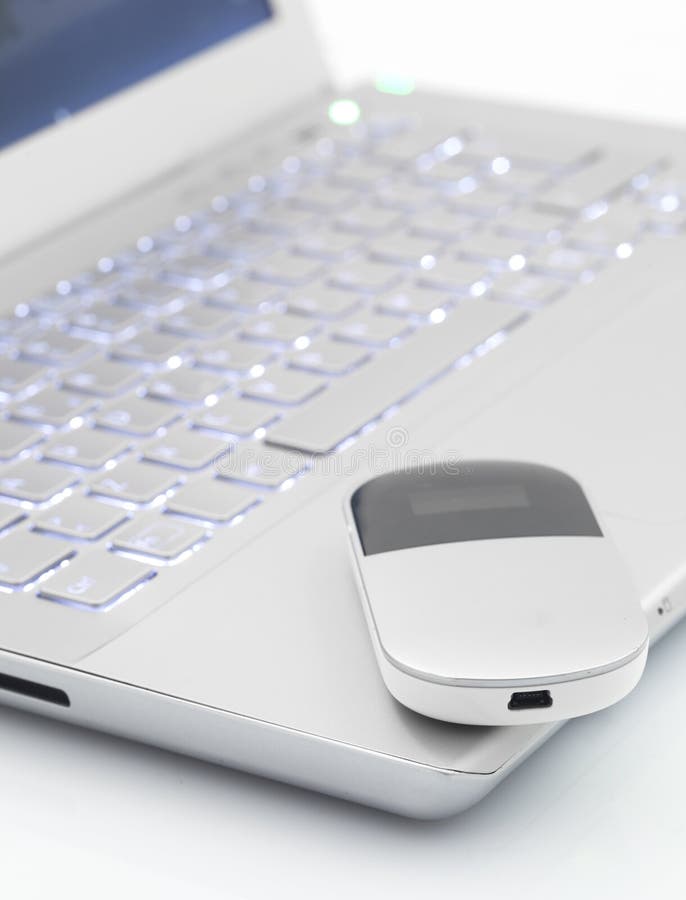 Computer with 4G Modem Wireless Stock Photo - Image of information ...