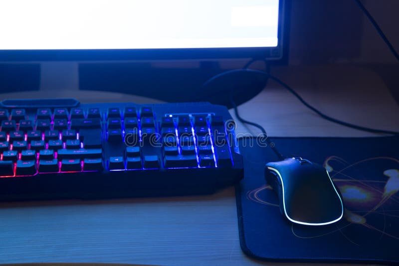 Computer for Computer Games.KEYBOARD and MOUSE with BACKLIGHT Stock ...
