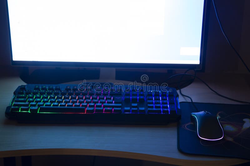 Computer for Computer Games.KEYBOARD and MOUSE with BACKLIGHT Stock ...