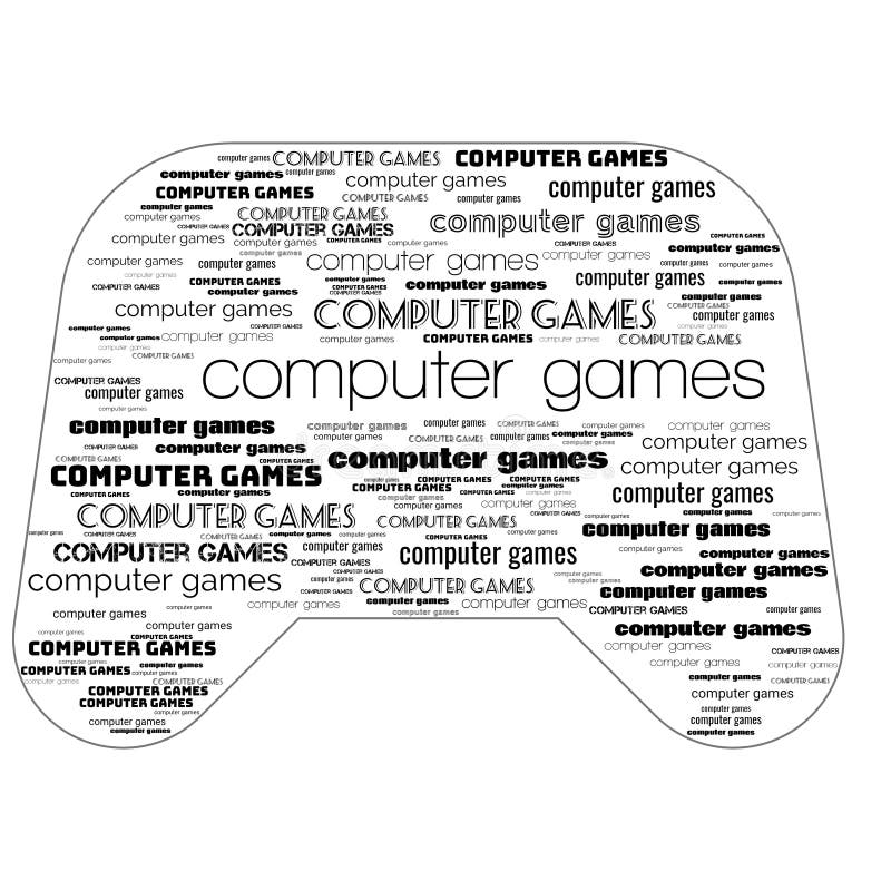 Computer Games Text Shapes Abstract Background Illustrations Stock ...