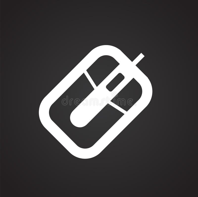 Computer Gaming Mouse on Black Background for Graphic and Web Design ...